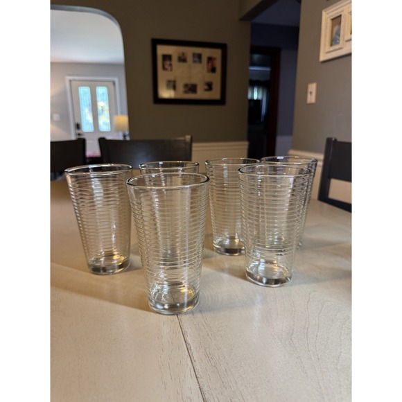 Circleware | Dining | Vtg 6 Circleware Clear Horizontal Ribbed Optic 6 ...